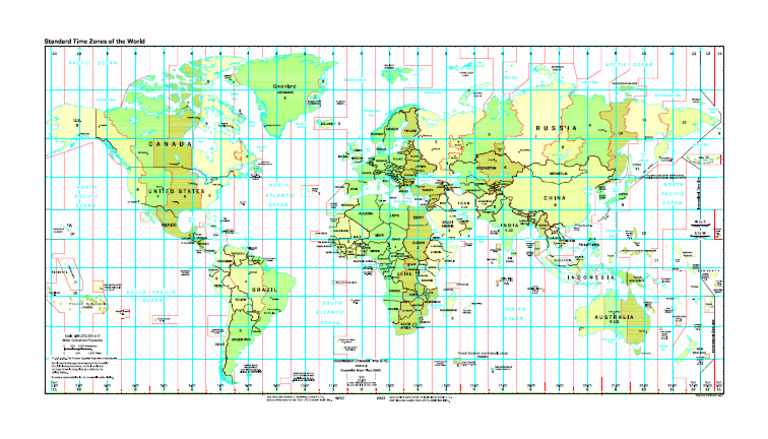 Mapa-Múndi (1997, Fuso Horário) | PDF