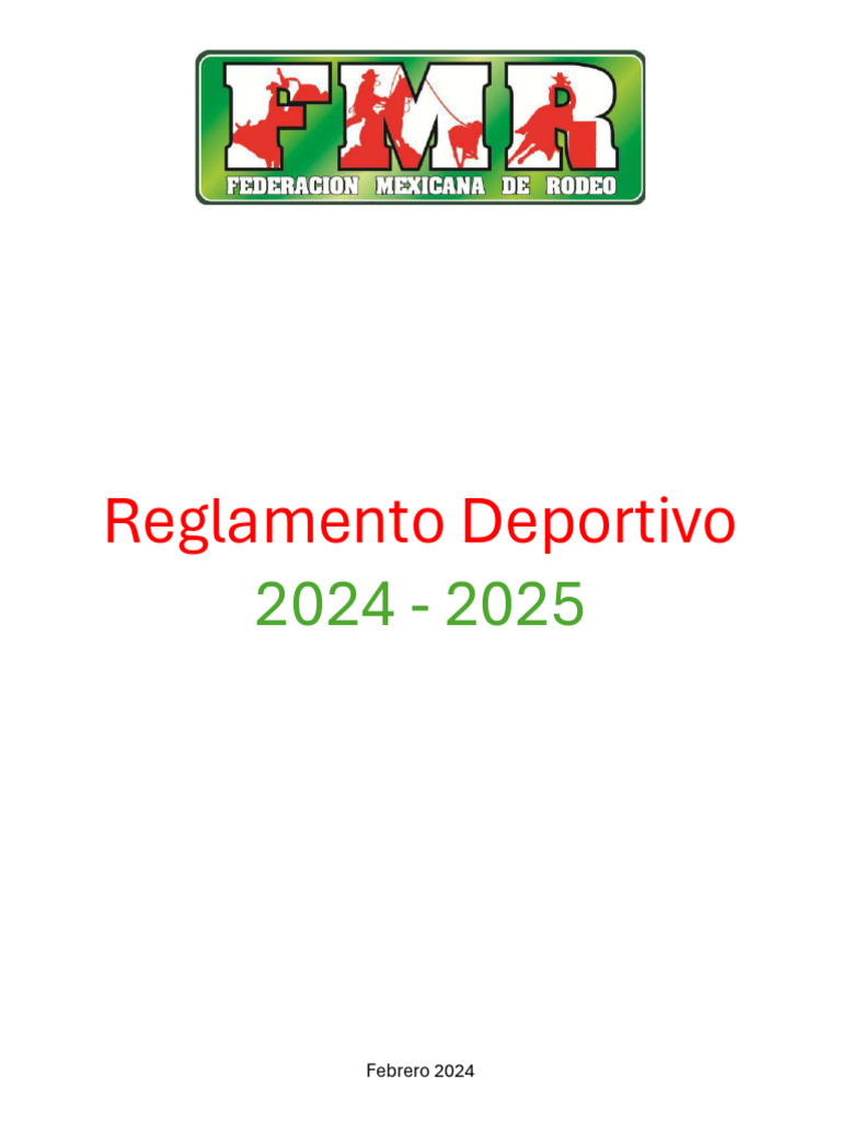 Reglamento FMR Febrero 2024 Pub Compressed | PDF | Rodeo | México