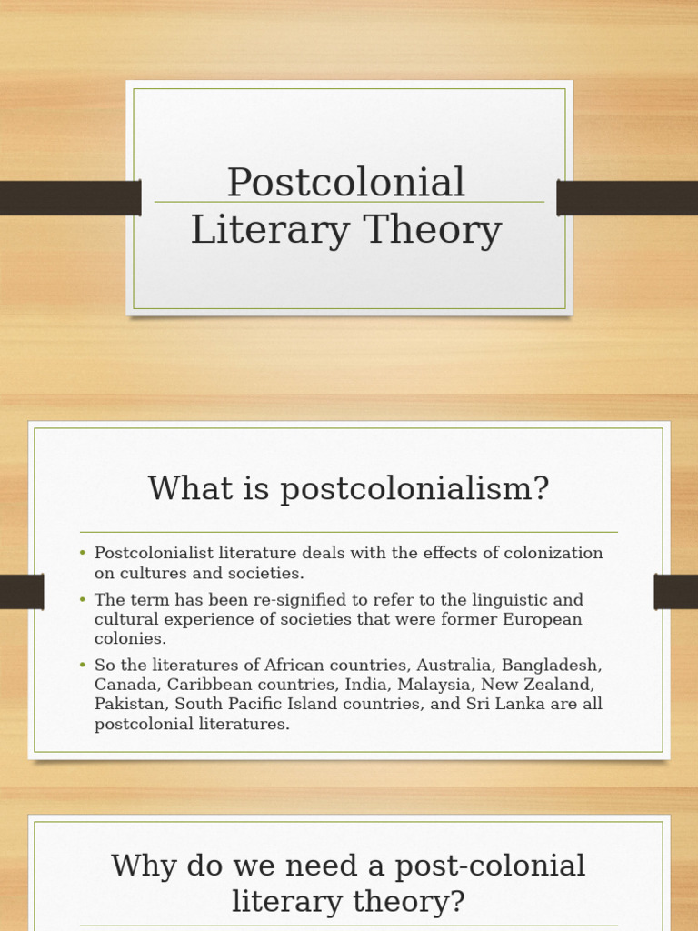 Postcolonial Literary Theory Intro | PDF | Postcolonialism | Liberal ...