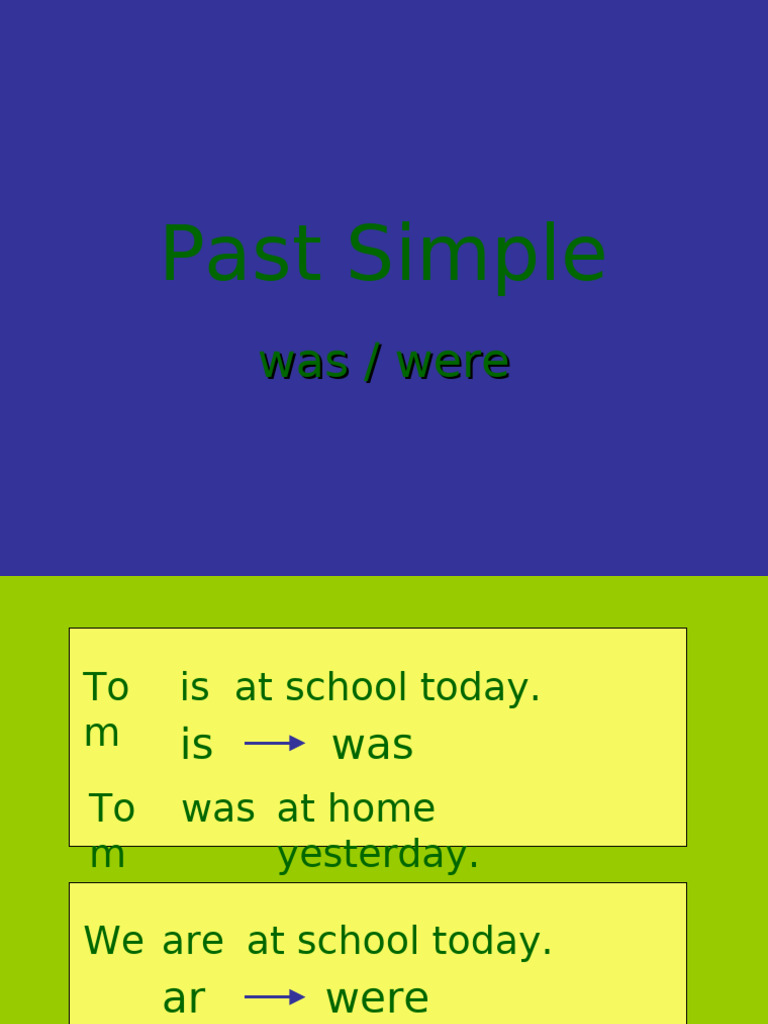 Past Simple Was - Were | PDF