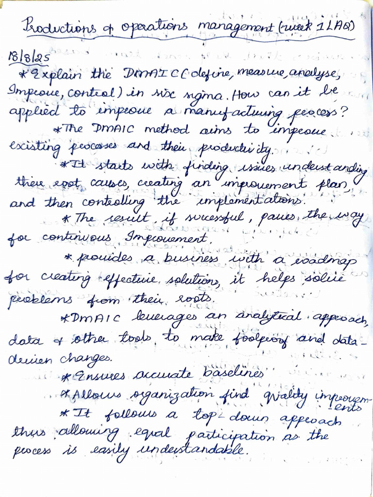 DMAIC Methodology | PDF