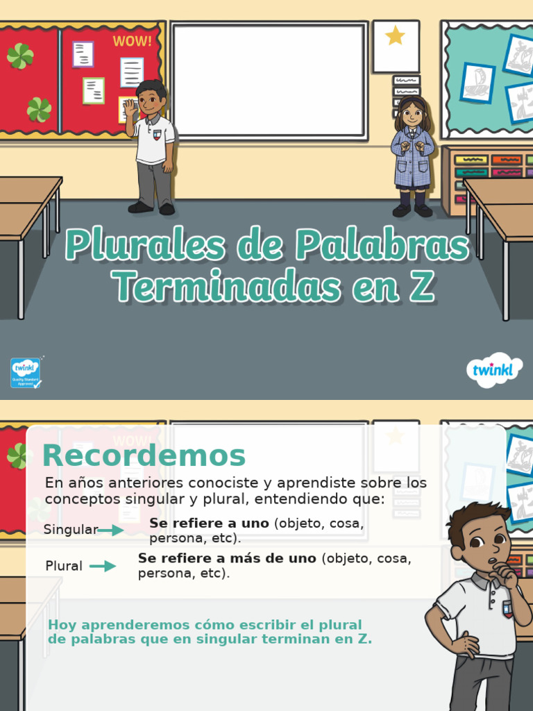 CL L 1745097039 Powerpoint Plurales de Palabras Terminadas en Z Ver 3 | PDF