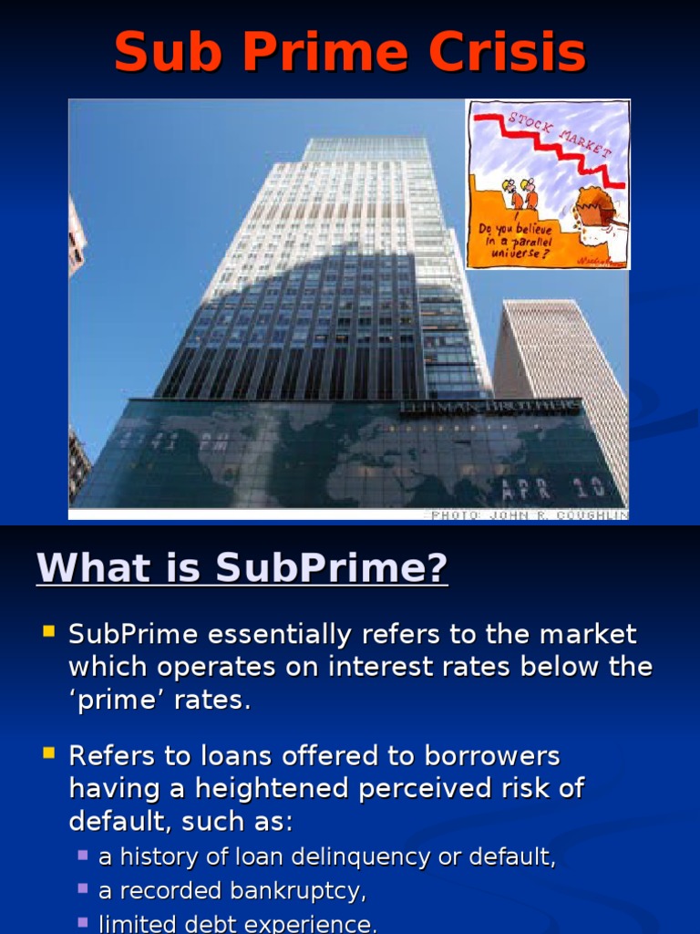 Sub Prime | PDF | Subprime Lending | Fannie Mae