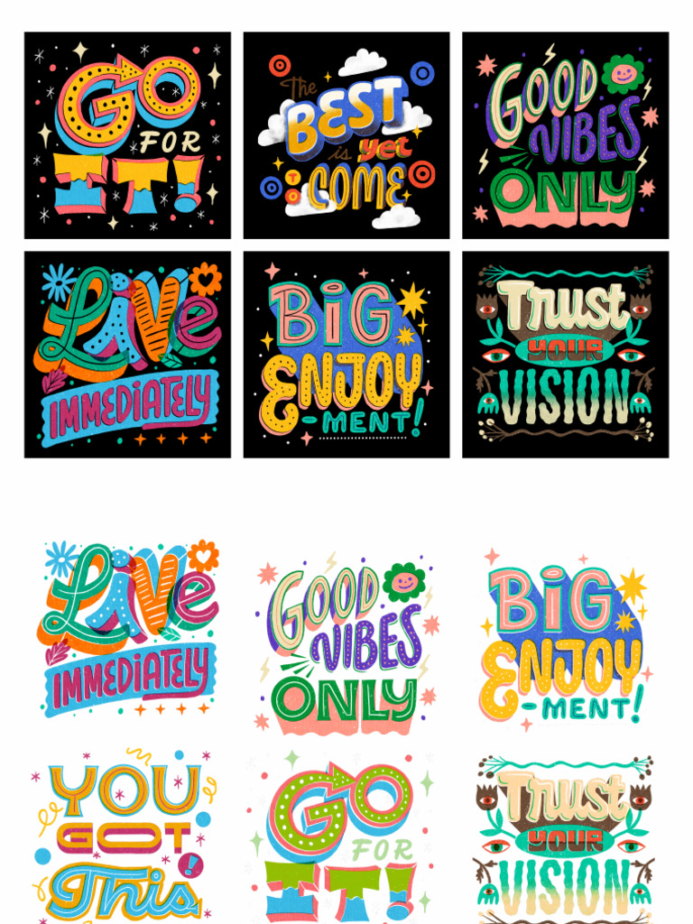 Colorful Motivational Flashcards | PDF