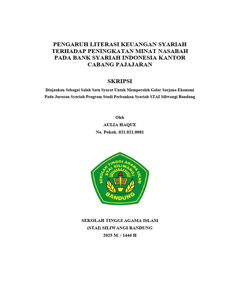 Cover Skripsi | PDF