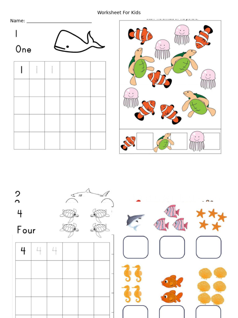 Jan Worksheet Angka 1-5 | PDF