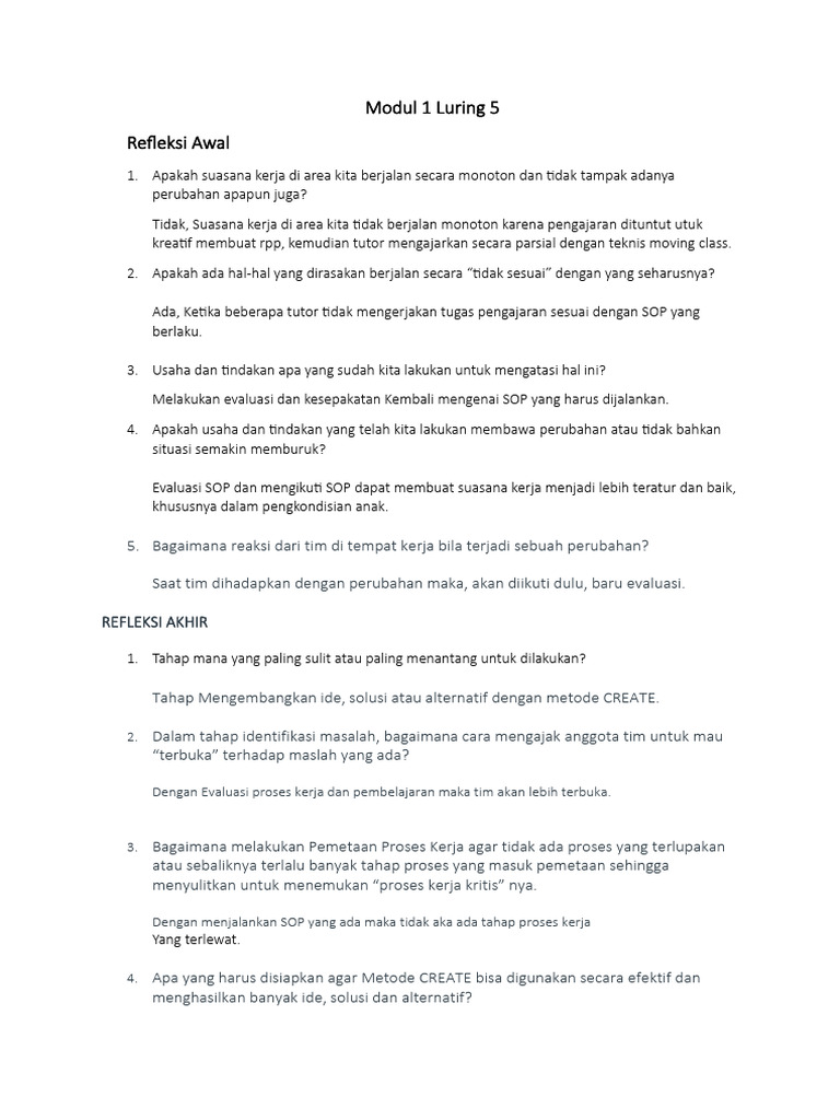 Modul 1 Luring 5 | PDF