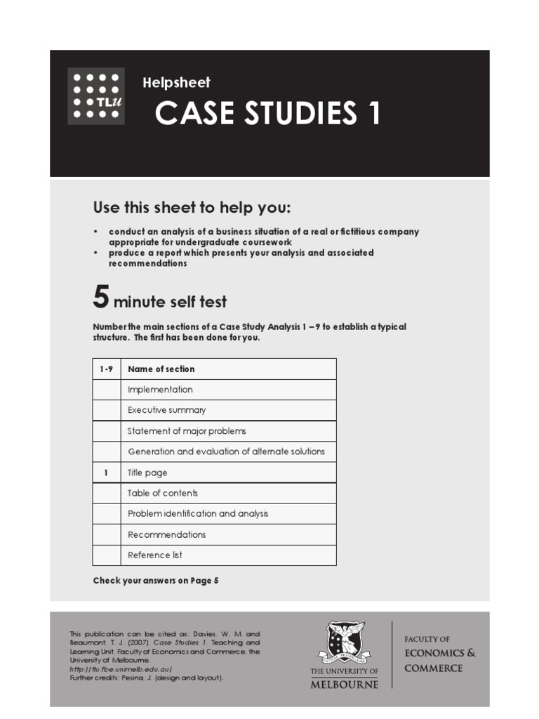 Case Study 1 | PDF | Case Study | Memorandum