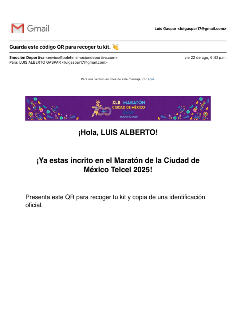 Guarda Este Código QR para Recoger Tu Kit. ? | PDF