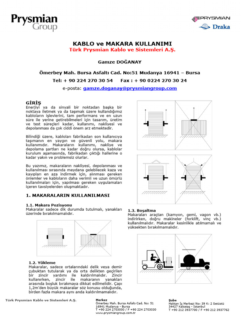 Kablo Ve Makara Kullanimi | PDF