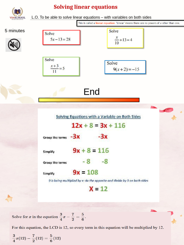 Lesson 1 - Solving Equations | PDF