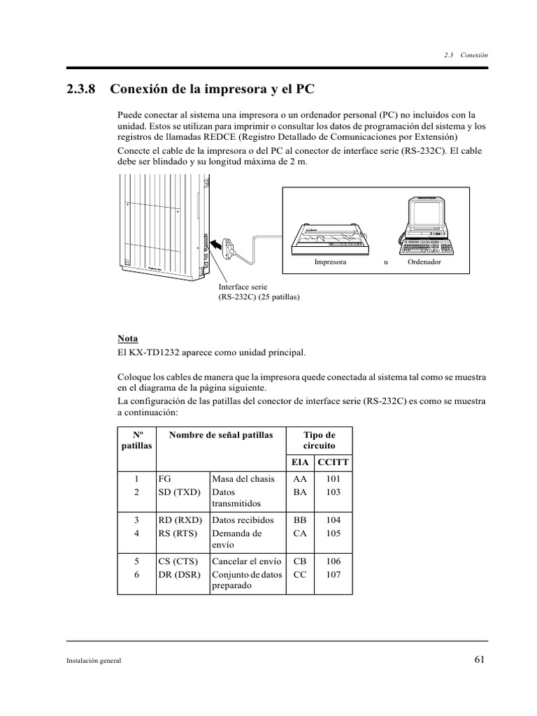 SMDR Del KX-TD1232 | PDF | Informática | Electrónica