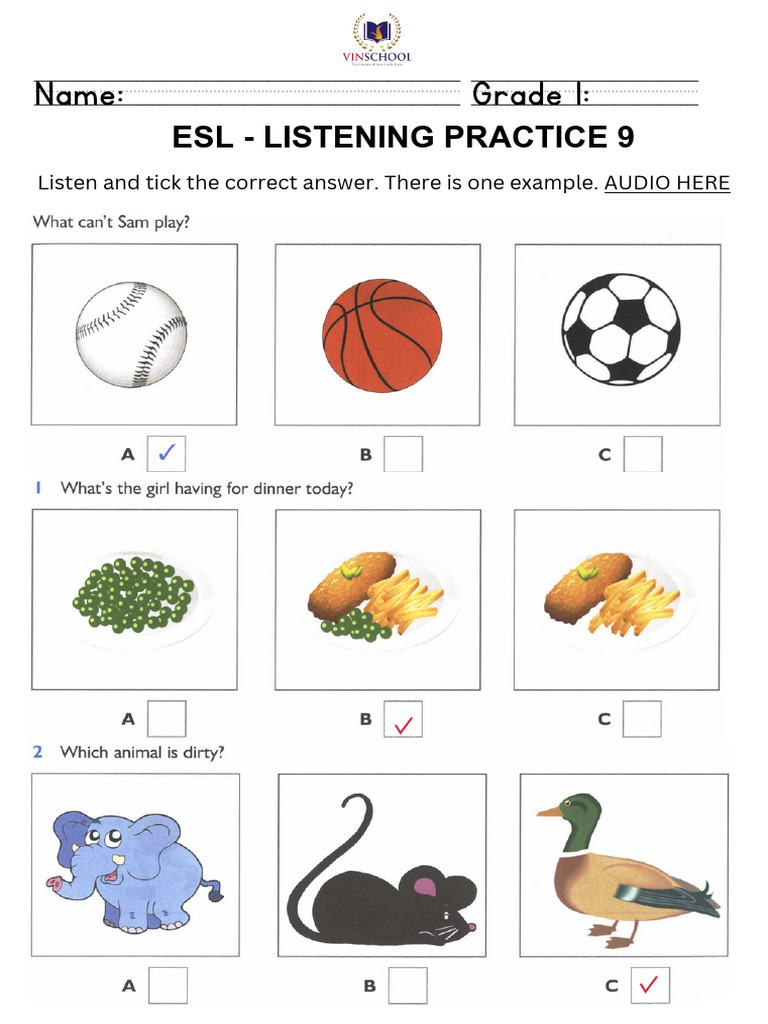 Esl - Listening Practice 9 | PDF