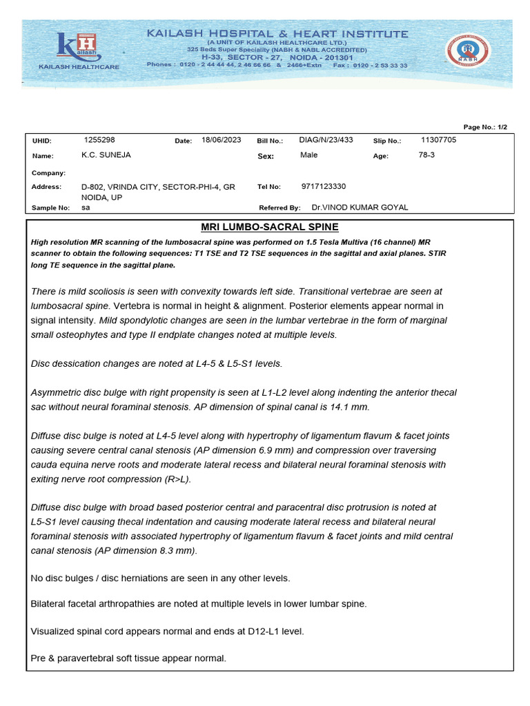 Papa Report | PDF | Vertebra | Skeletal System
