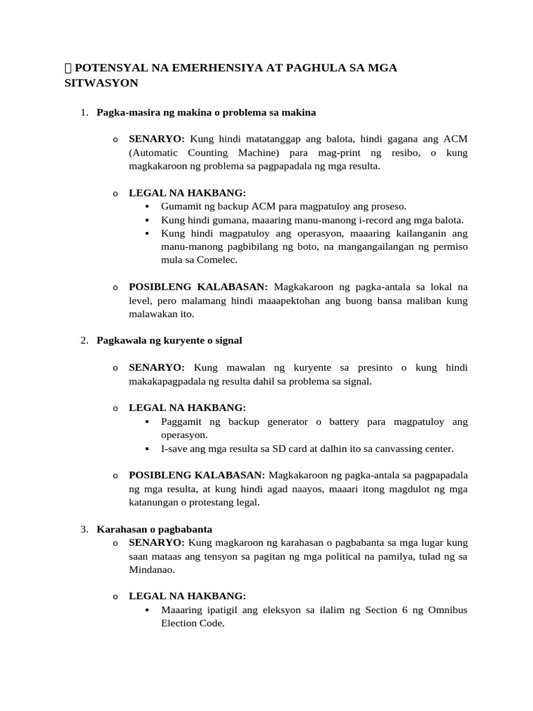 Tagalog Election Day Forecast | PDF