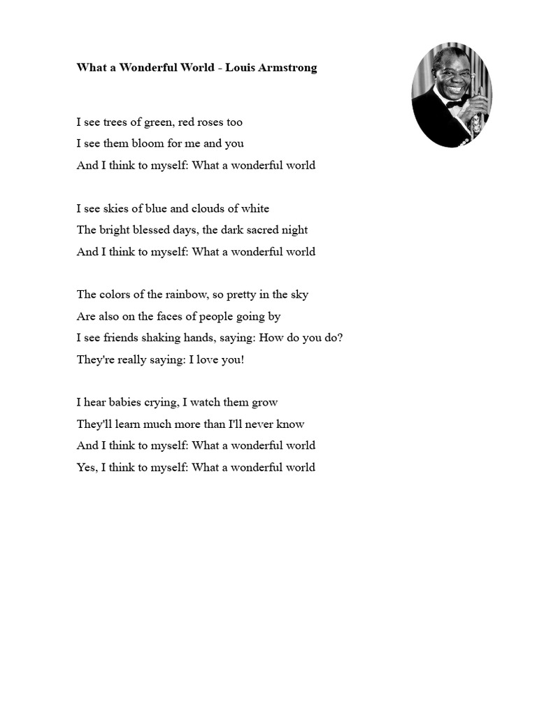 What A Wonderful World - Louis Armstrong00 | PDF
