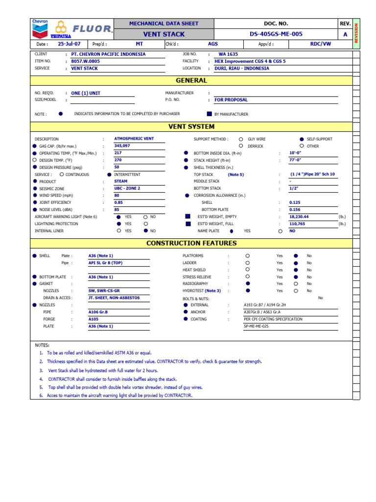 Ds Vent Stack 1635 MT Cgs 5 | PDF | Mechanical Engineering