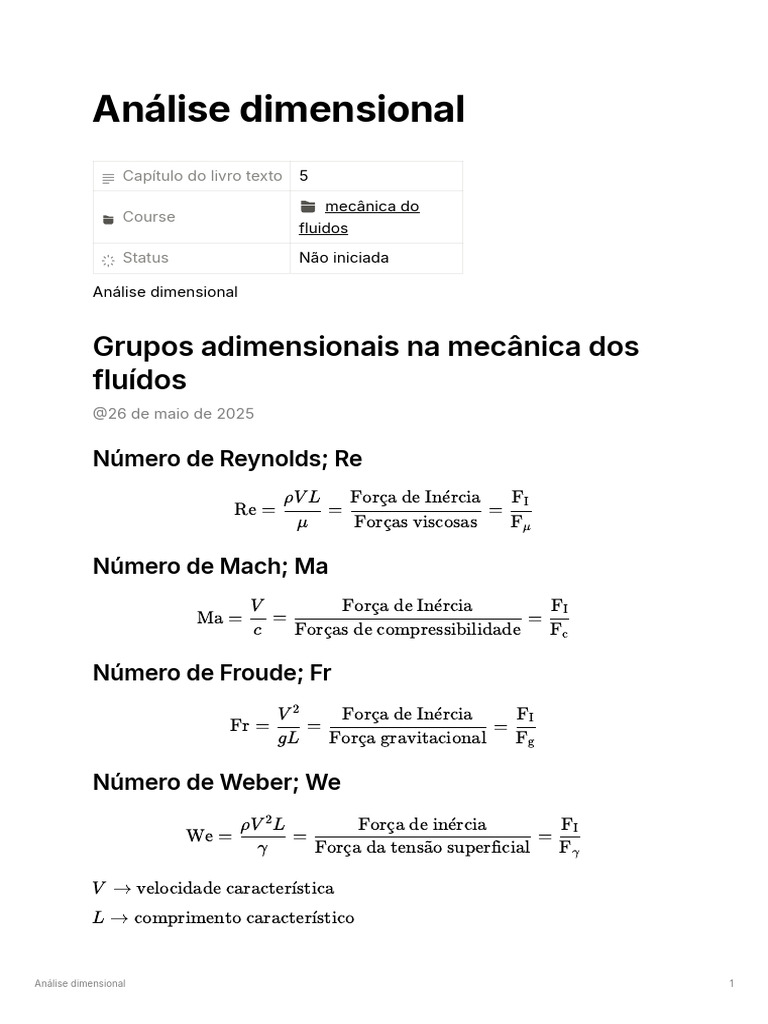 Análise Dimensional em Mecânica de Fluidos | PDF | Coeficiente de ...