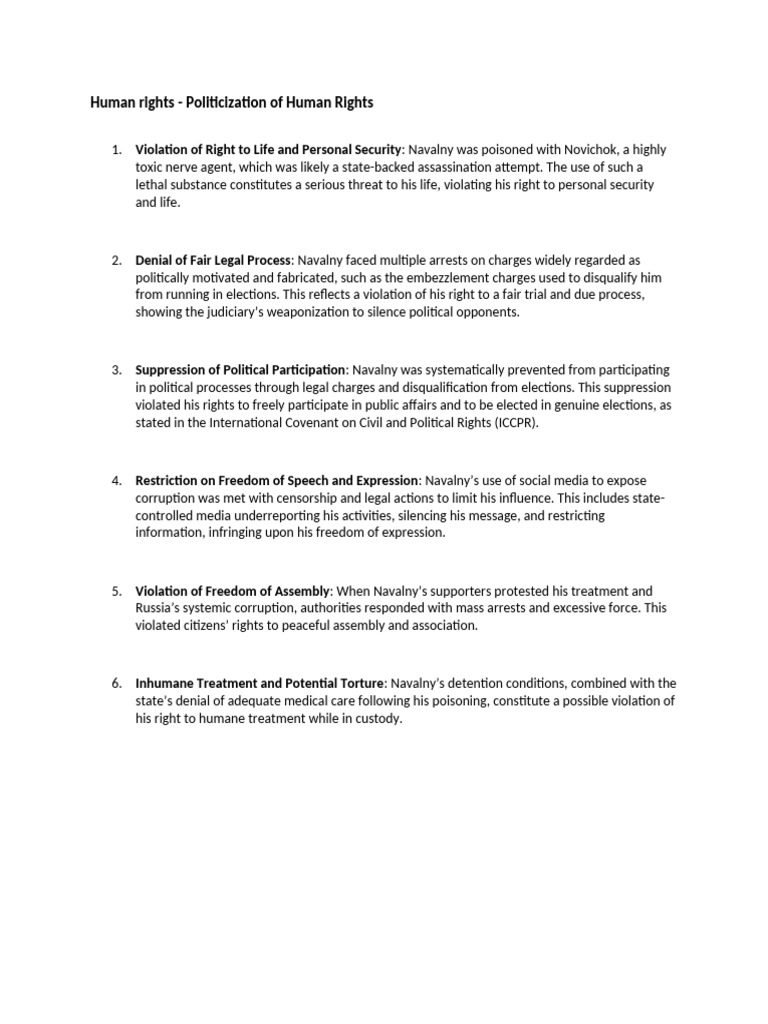 Human Rights - Politicization of Human Rights | PDF