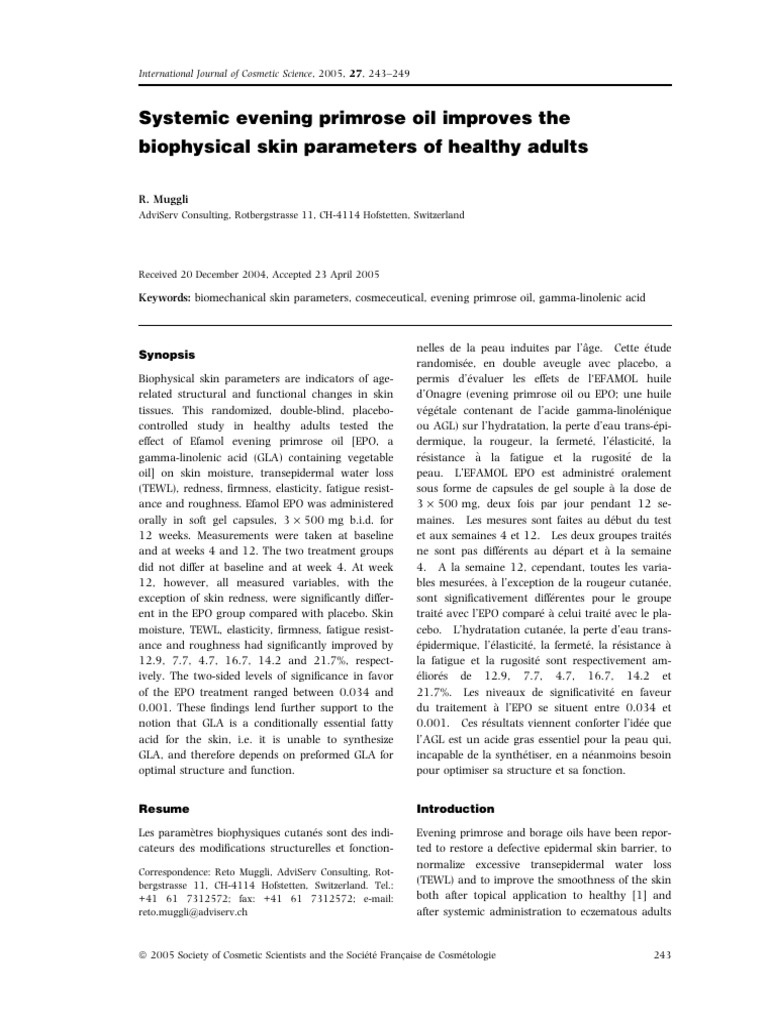 Intern J of Cosmetic Sci - 2005 - Muggli - Systemic Evening Primrose ...