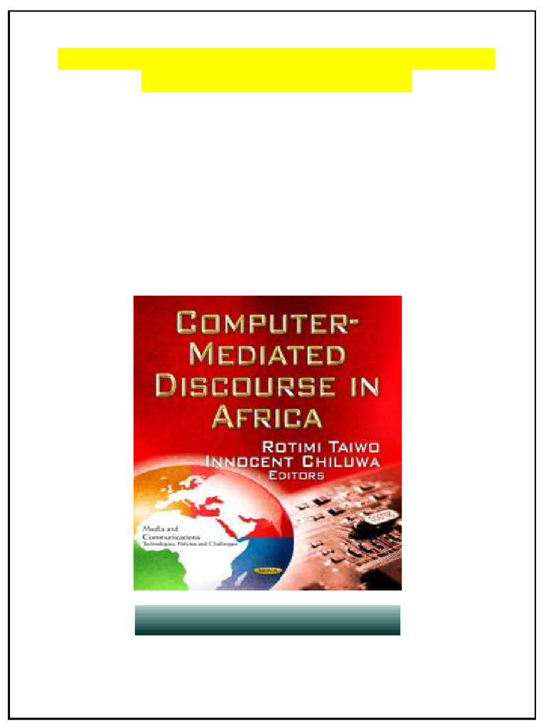 Computer Mediated Discourse in Africa 1st Edition Rotimi Taiwo Kindle & PDF Formats | PDF ...