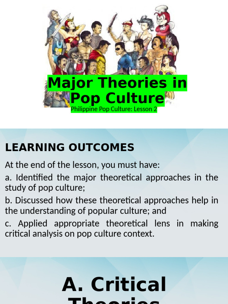 UNIT 1 LESSON 2 Major Theories Around Pop Culture | PDF | Frankfurt ...