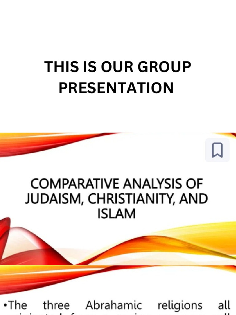 Comparative Islam, Jud, Christianity | PDF