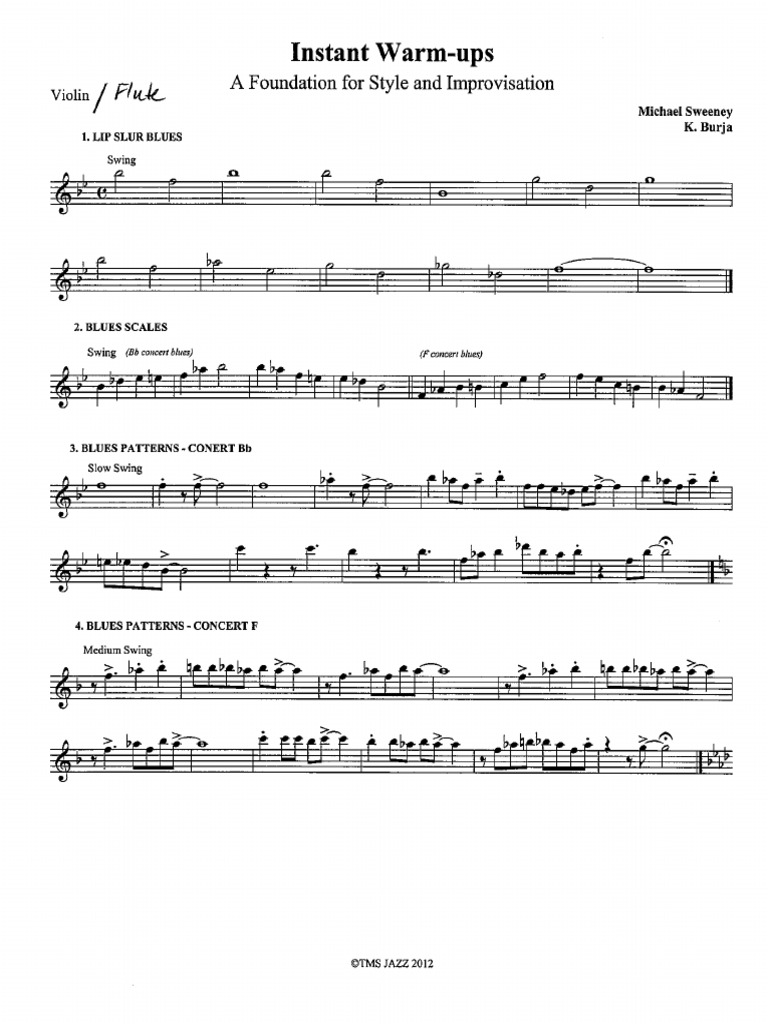 Jazz Band Warm-Ups | PDF
