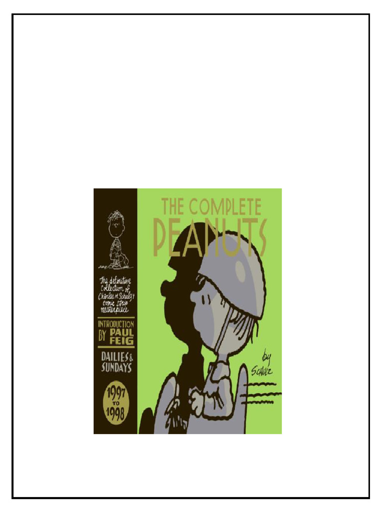 The Complete Peanuts Vol 24 19971998 Charles Schulz full | PDF | Peanuts