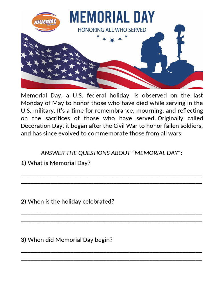Memorial Day Pdf