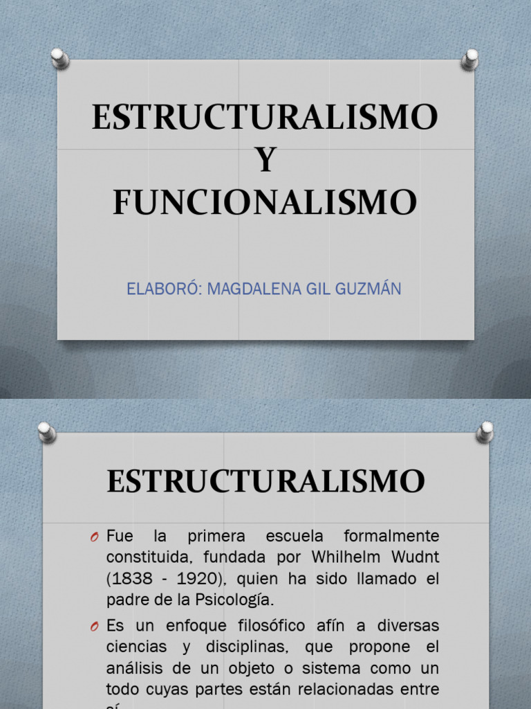 Estructuralismo y Funcionalismo | PDF | Sicología | Mente