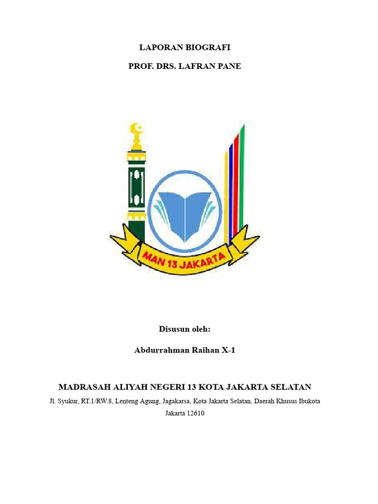 Biografi Prof. Lafran Pane | PDF