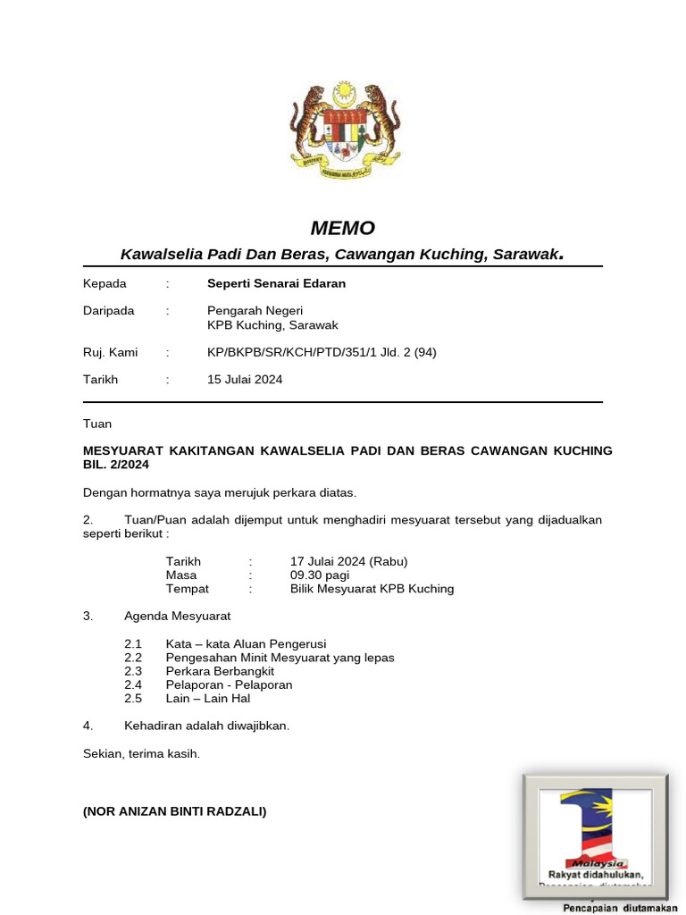 Contoh Memo | PDF
