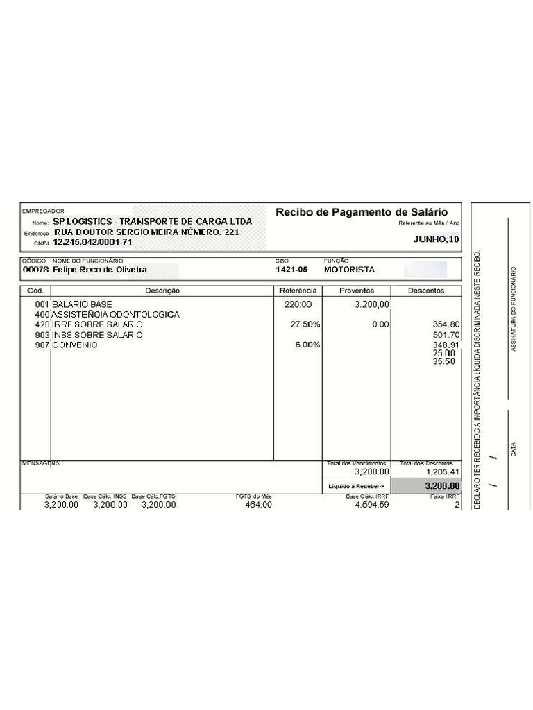 Holerite Empresa | PDF