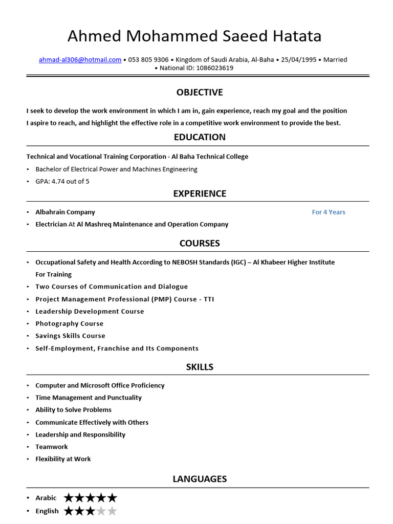 Ahmed Mohammed Saeed Hatata (CV) | PDF