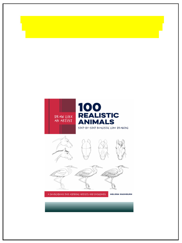 100 Realistic Animals: Step-by-Step Realistic Line Drawing **A ...