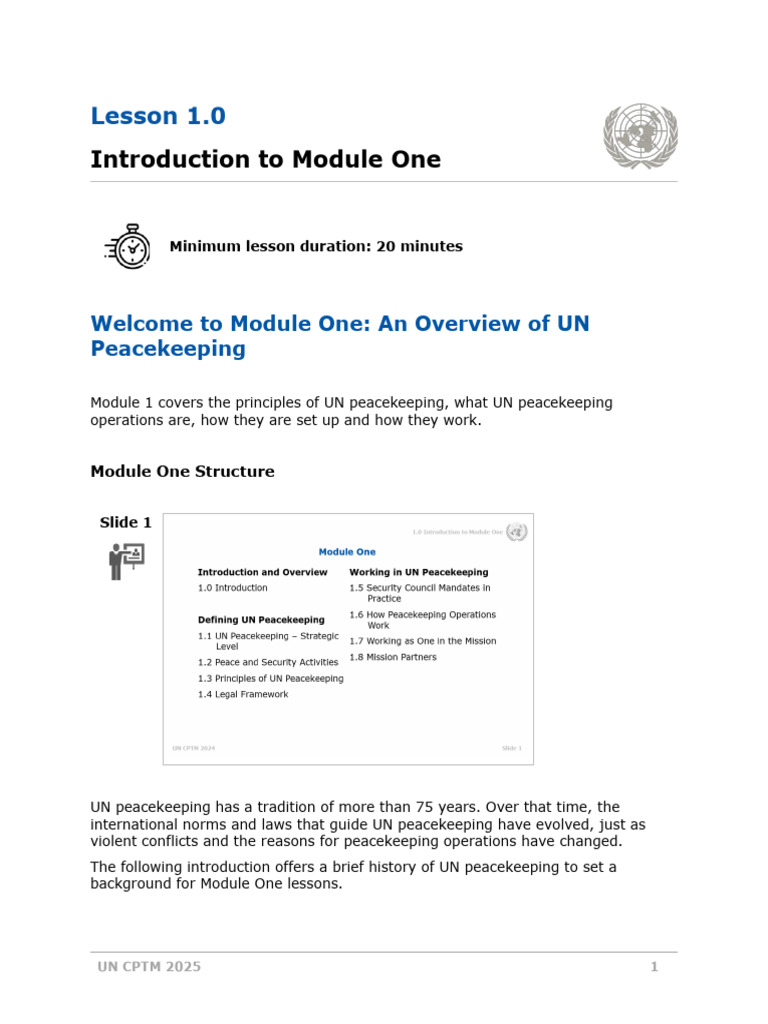 M1 - Lesson 1.0 Introduction To Module One - Lesson | PDF ...