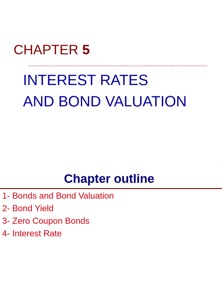 Bond Valuation and Interest Rates | PDF | Bonds (Finance) | Yield (Finance)