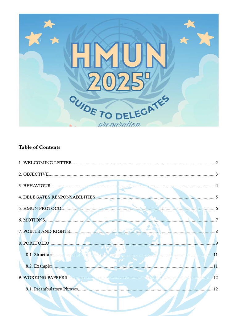 HMUN 2025 Delegate Handbook | PDF | United Nations | International ...