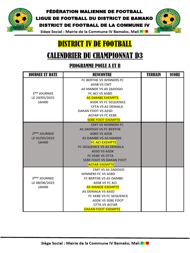 CALENDRIER D3. | PDF