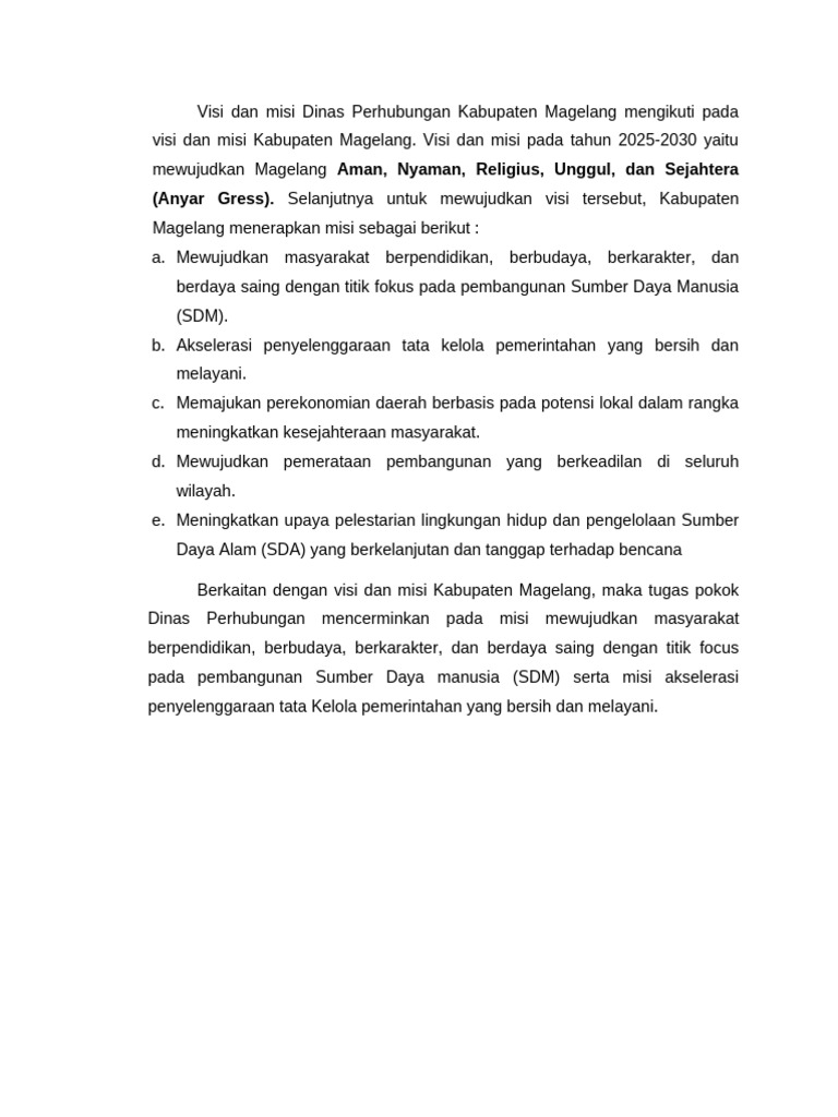 Bahan Visi Misi Dan Role Model | PDF