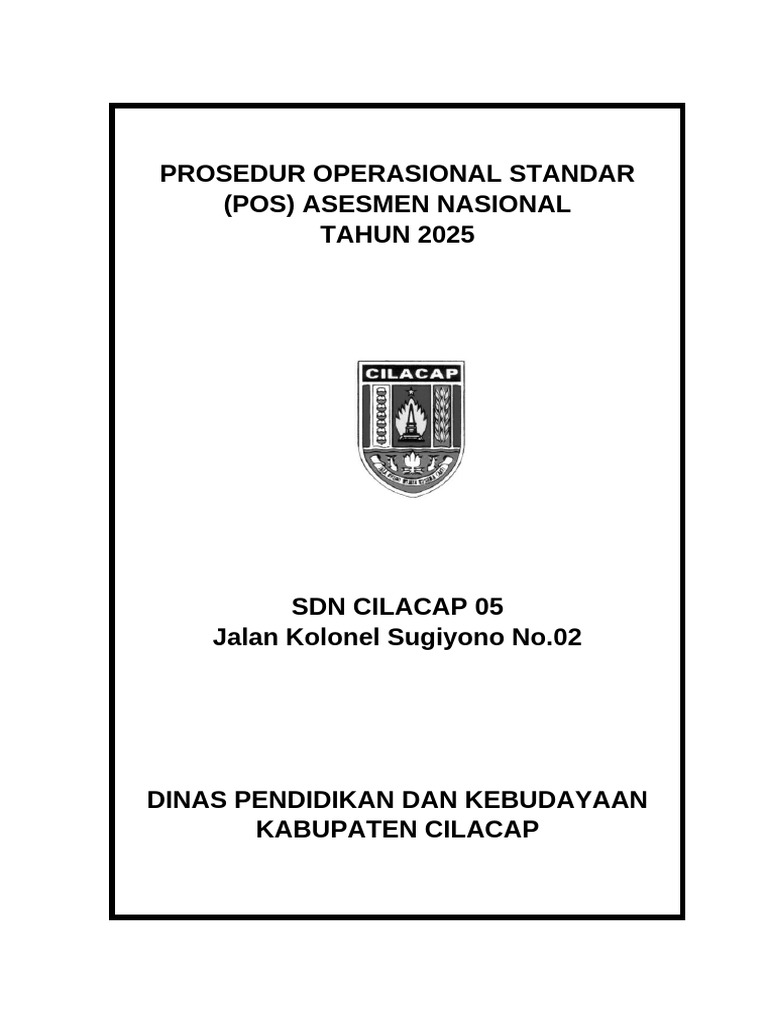 POS Asesmen Nasional 2025 SDN Cilacap | PDF