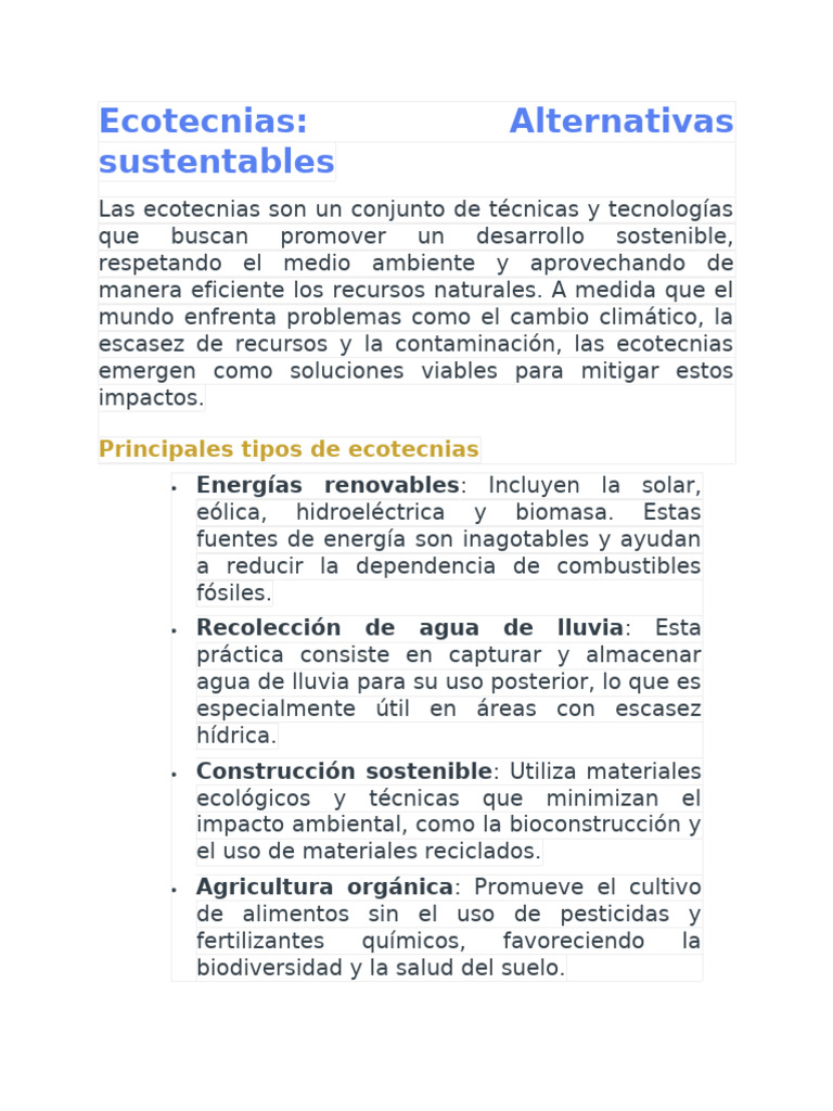 Ecotecnias Alternativas Sustentables | PDF | Sustentabilidad | Agua