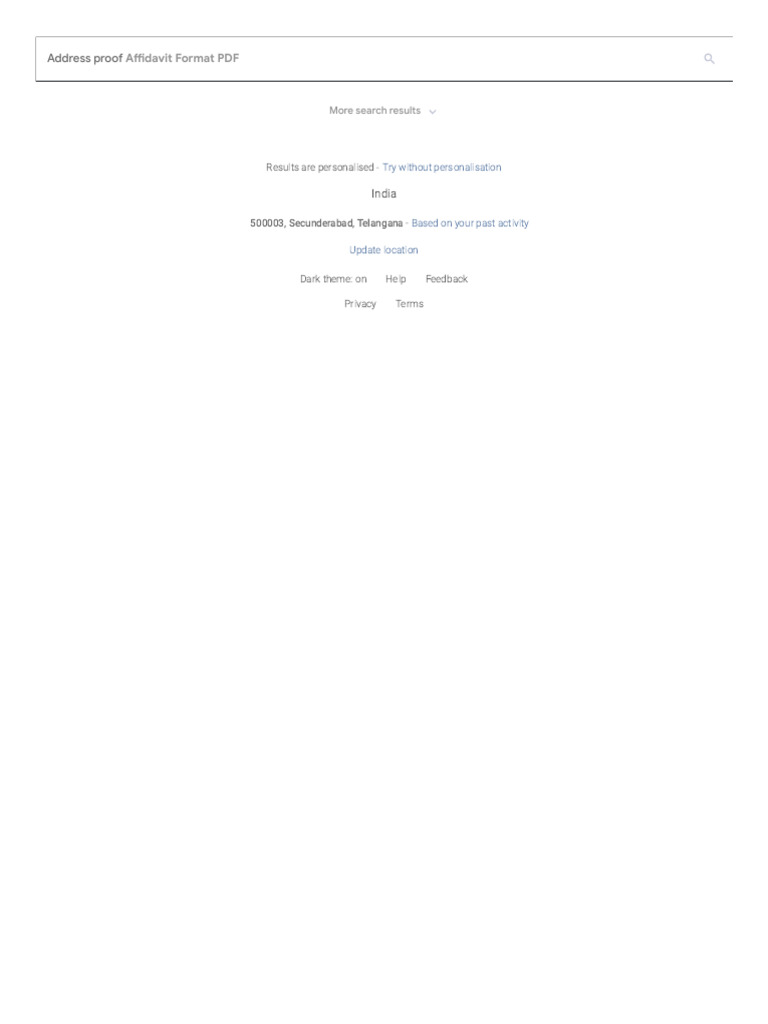 Example of Address Proof Hyderabad - Google Search | PDF