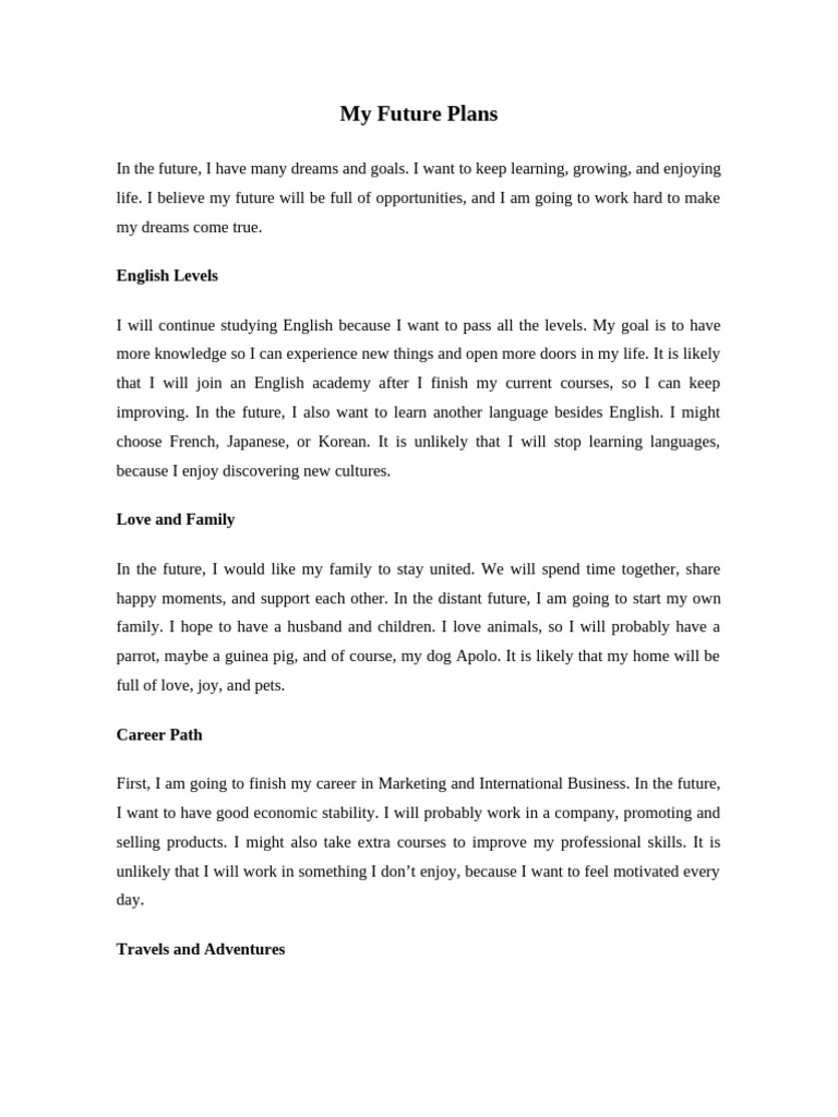 My Future Goals and Aspirations | PDF