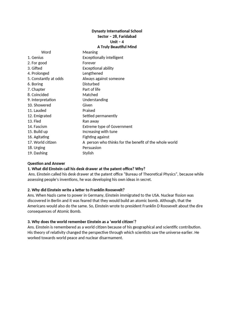 CH - 4 A Truly Beautiful Mind | PDF