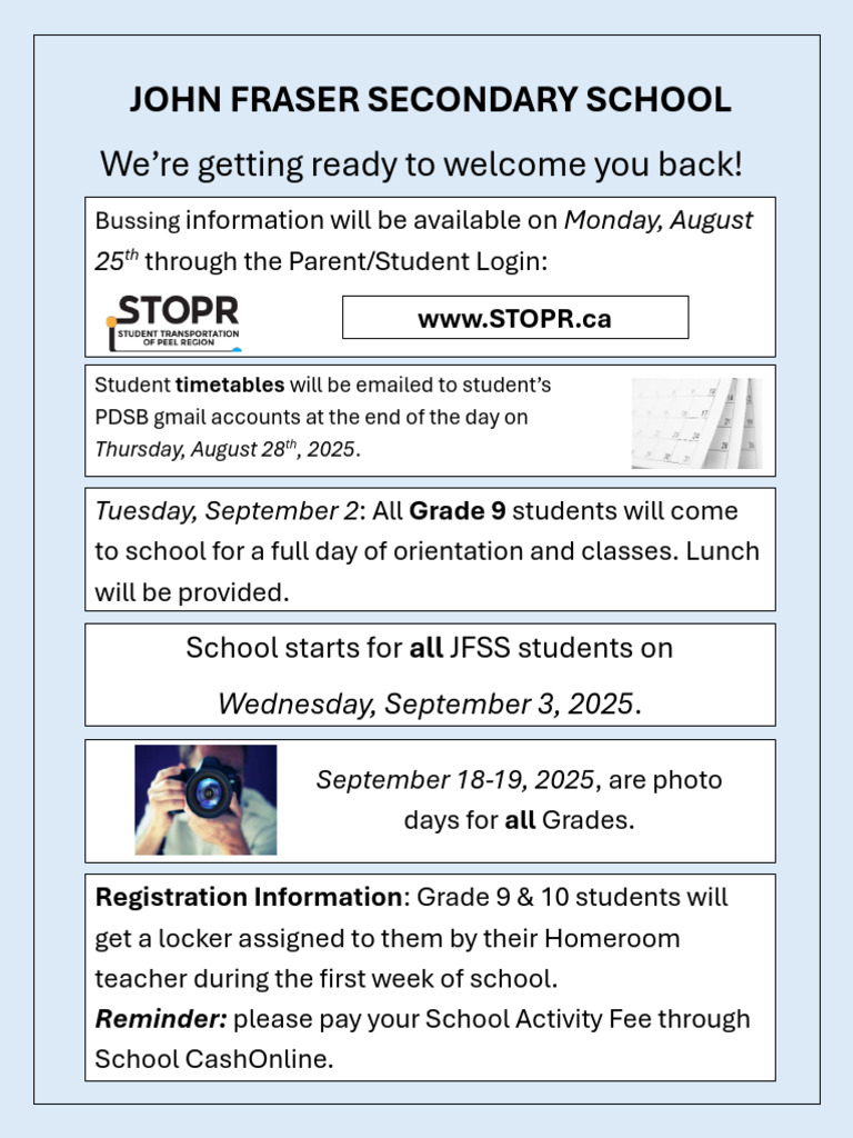 JFSS 2025 Back-to-School Guide | PDF