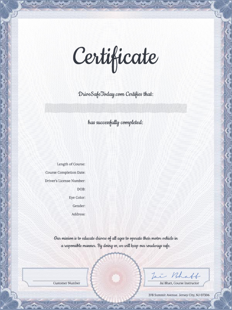 Certificate - Arkansas Defensive Driving Course | PDF
