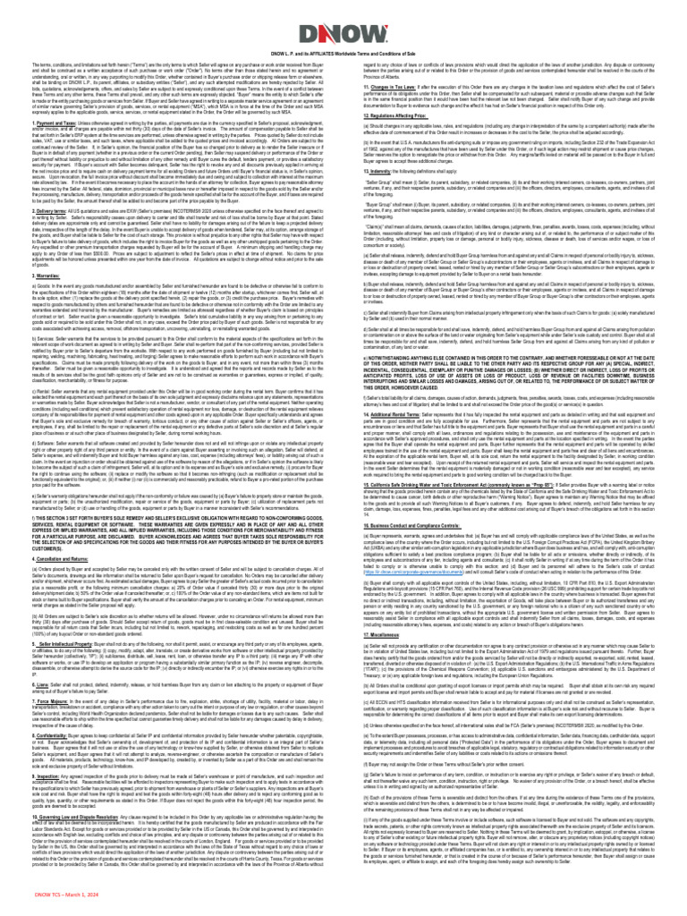 DNOW Terms and Conditions As Seller | PDF | Indemnity | Legal Liability