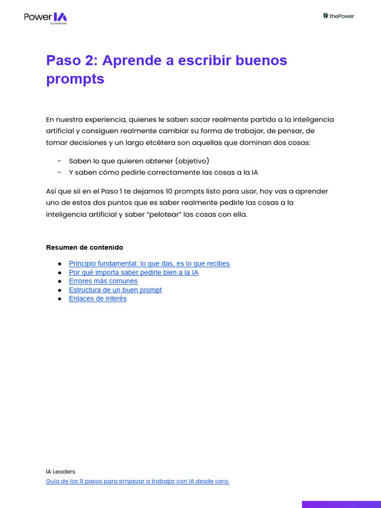 Cómo Escribir Prompts Efectivos para IA | PDF | Inteligencia artificial ...